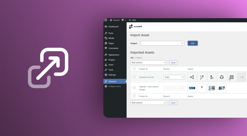 Importing and managing assets in WordPress | Quaaant Importing and managing assets in WordPress | Quaaant